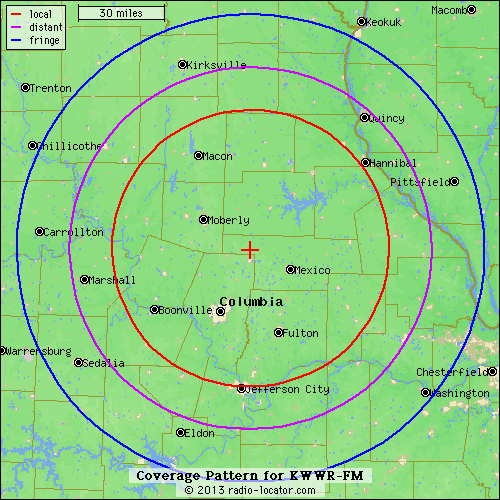 Coverage Map | KWWR-FM